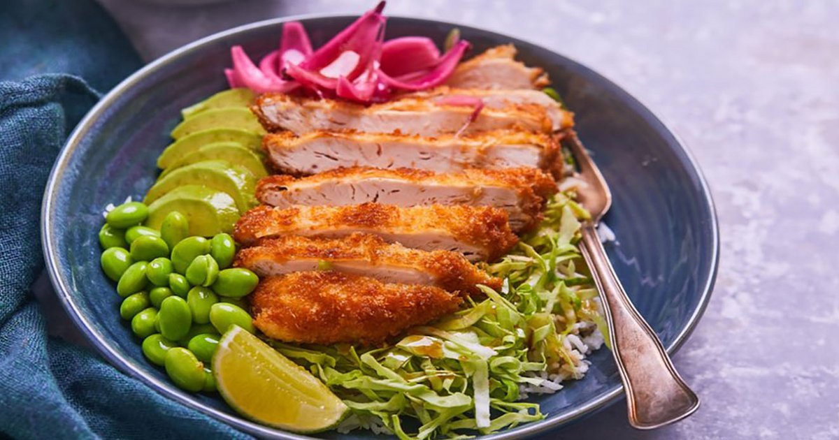 Poke bowl med sprød kylling | Opskrifts | Kikkoman